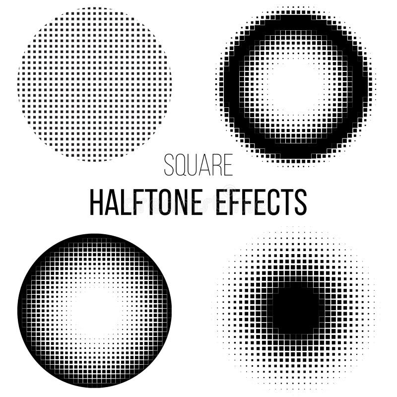 Halftone Square Vector Elements. Vector Sound Waves Stock Vector ...