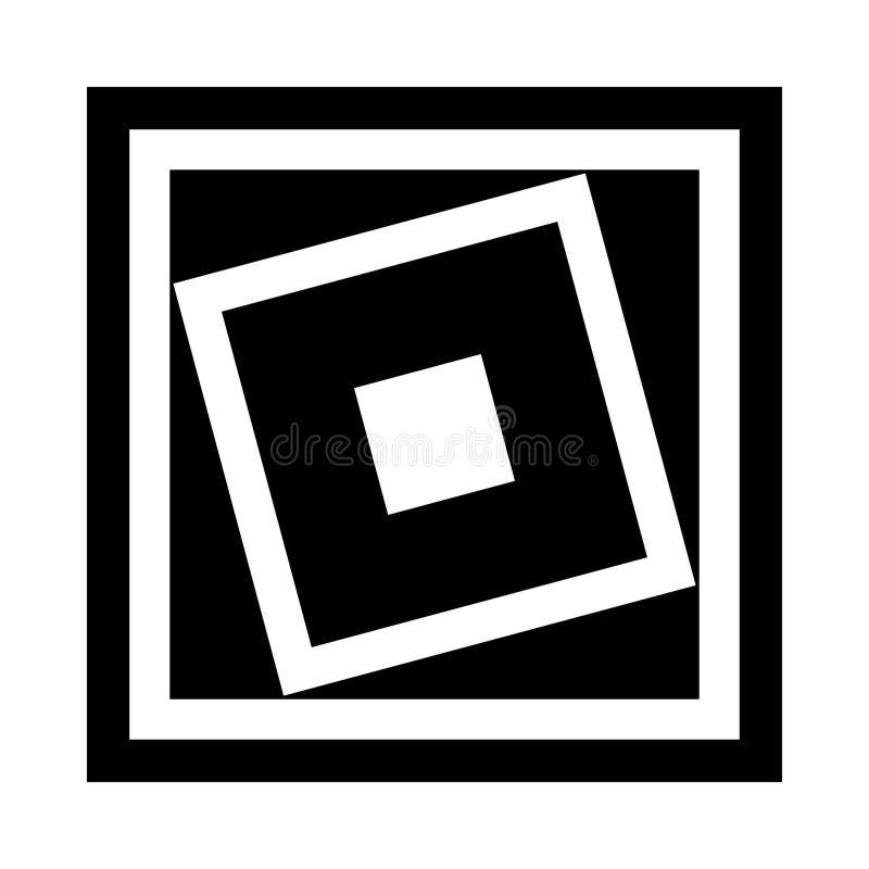 Abstract Square Diagonal Black and White Design Stock Vector ...