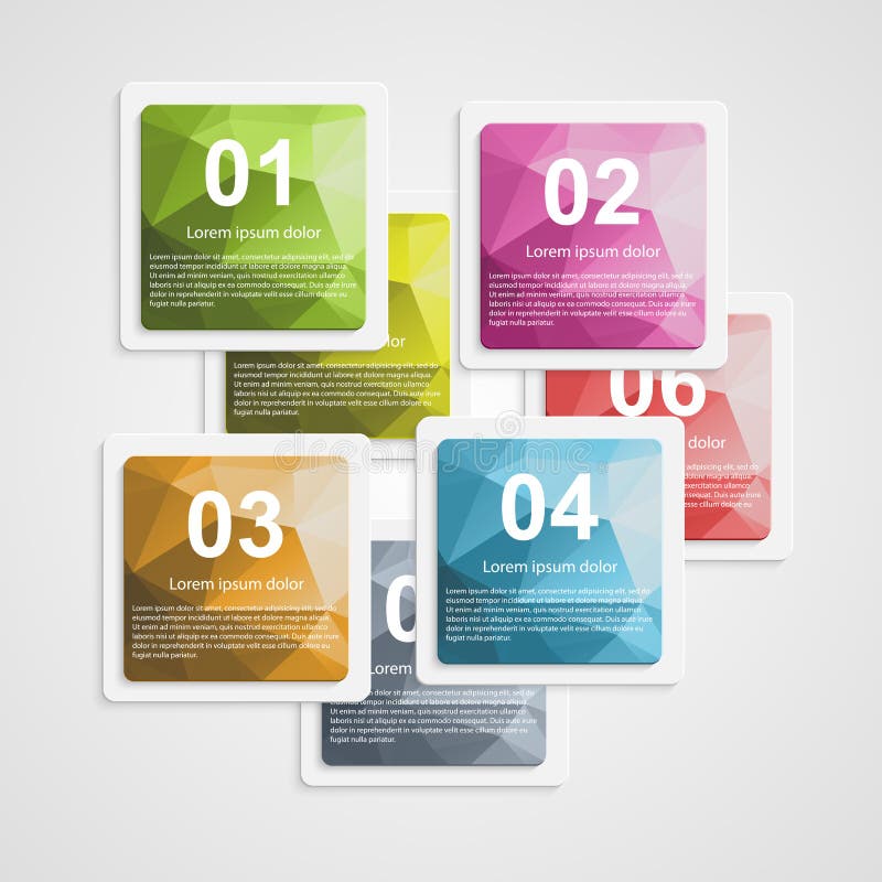 Square Infographics Set Template Design Concept Idea Stock Vector ...