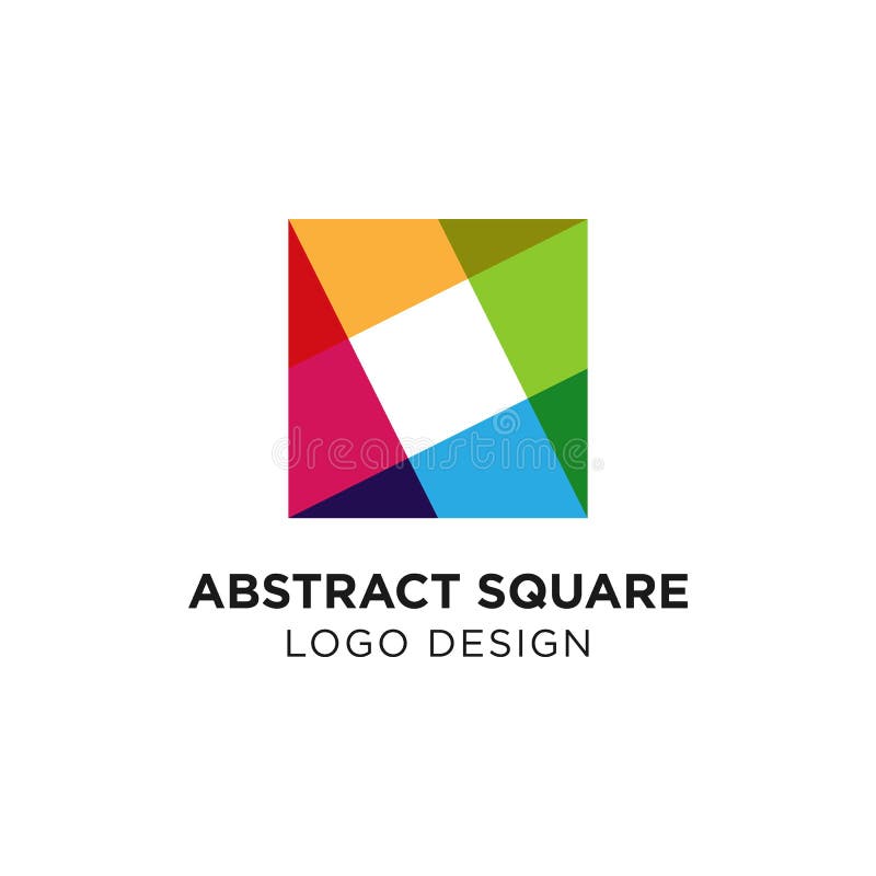 Abstract Square Logo Design Template. Stock Vector - Illustration of ...
