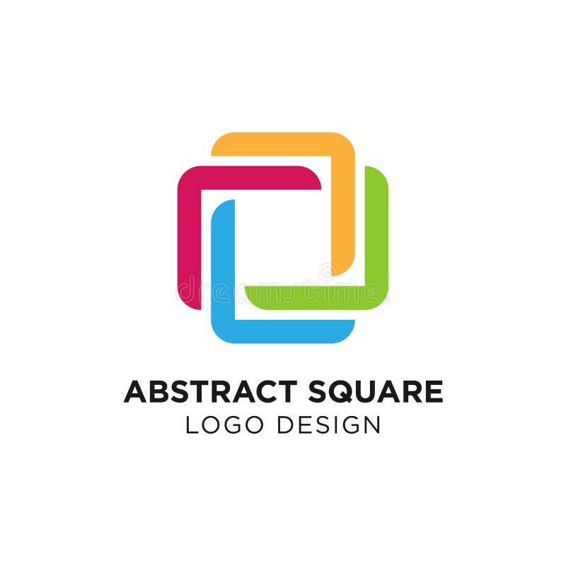 Abstract Square Logo Design Template. Stock Vector - Illustration of ...