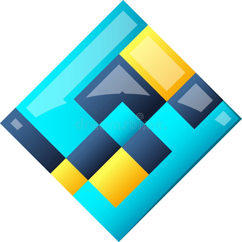 Abstract Square Logo with Circle Illustration in Trendy and Minimal ...