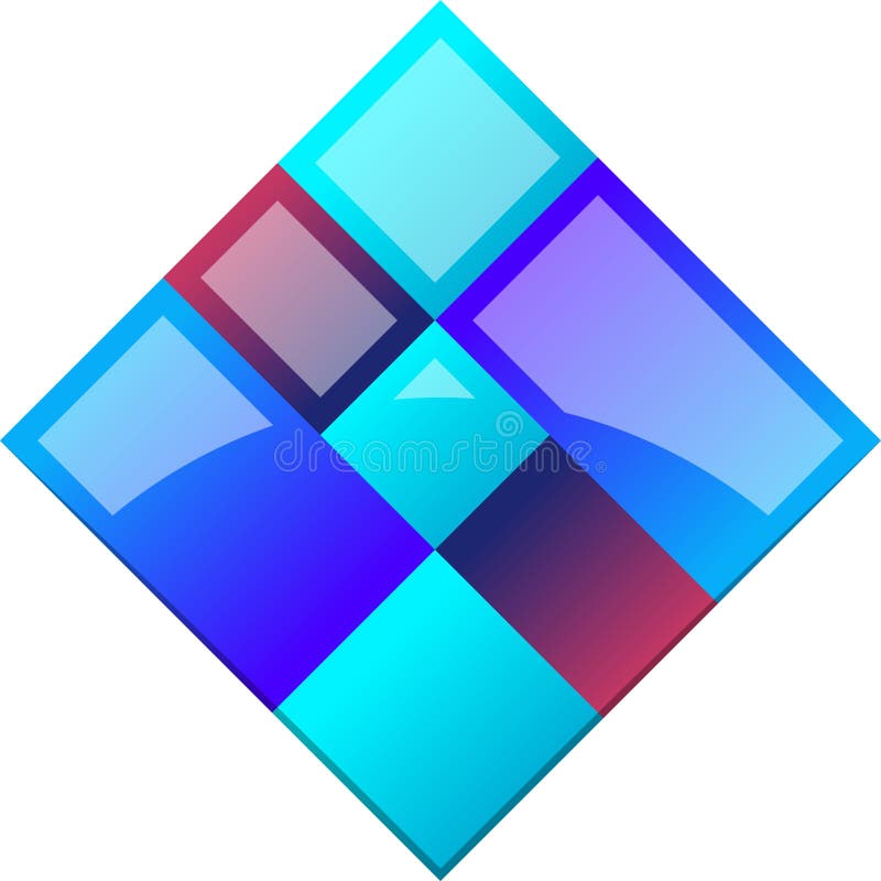 Abstract Square Logo Illustration in Trendy and Minimal Style Stock ...