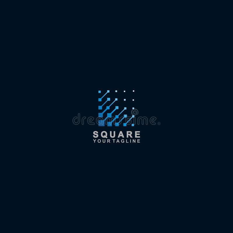 Geometric Blue Square Logo Design Inspiration Stock Illustrations – 104 ...