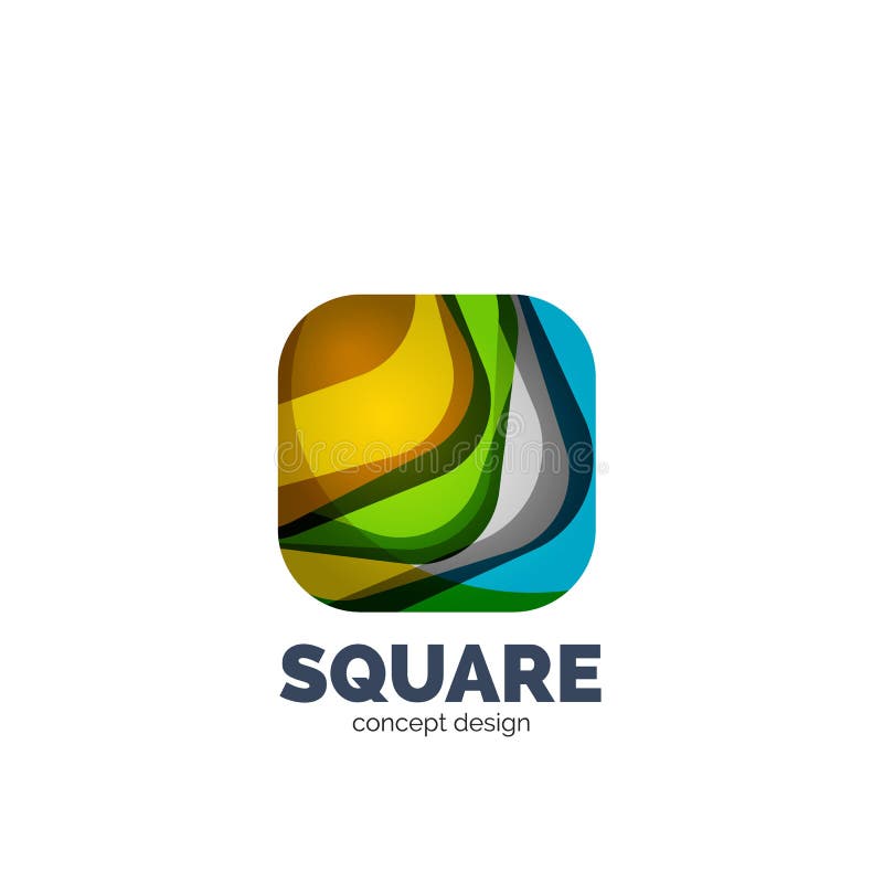 Abstract square logo stock vector. Illustration of polygons - 81153497
