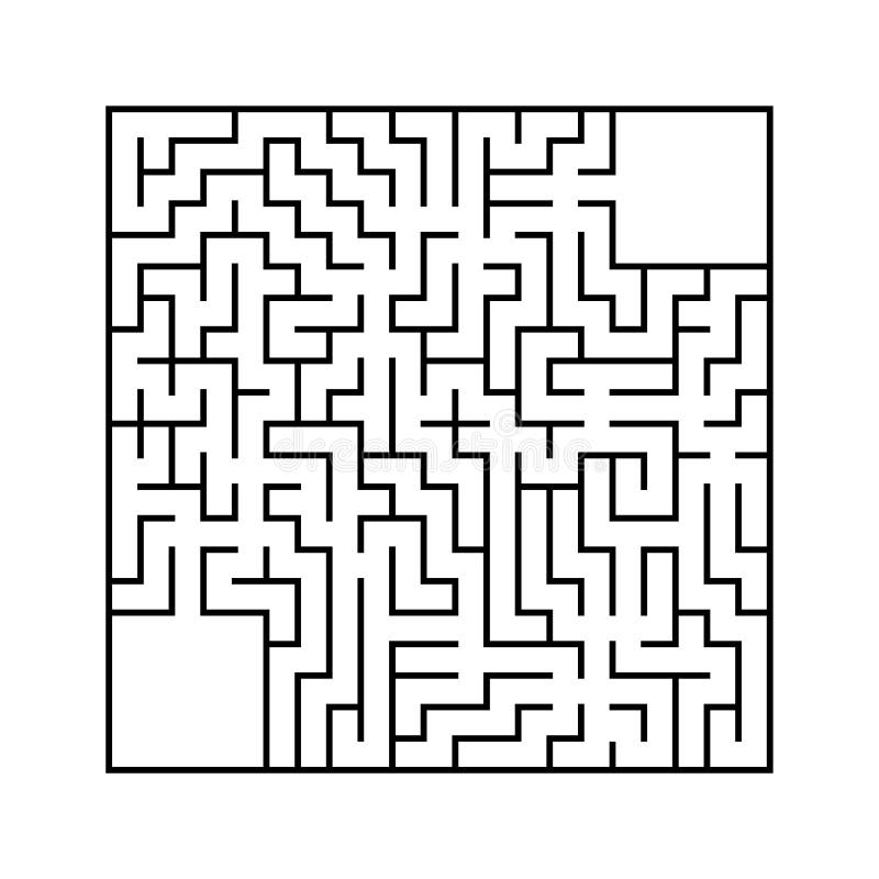 Abstract Square Maze with Entrance and Exit. an Interesting and Useful ...