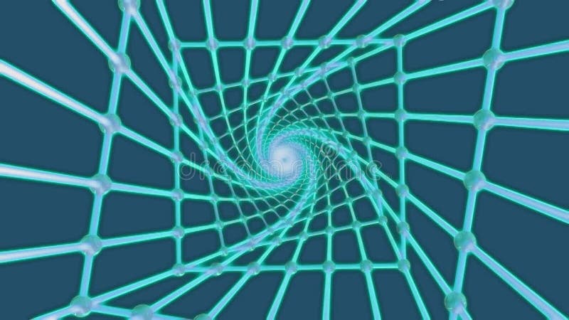 Abstract Square Net Tunnel Moving Towards Camera Stock Video - Video of ...