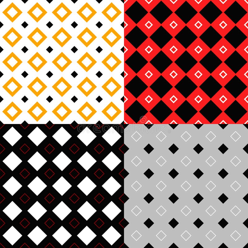 Abstract Square Pattern Design Background Set - Color Vector ...