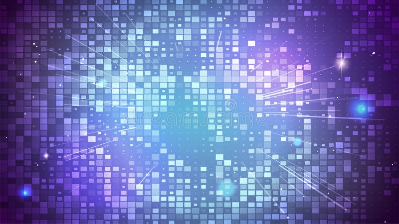 Abstract Square Pattern on Gradient Background. Pixel Tile Backdrop ...