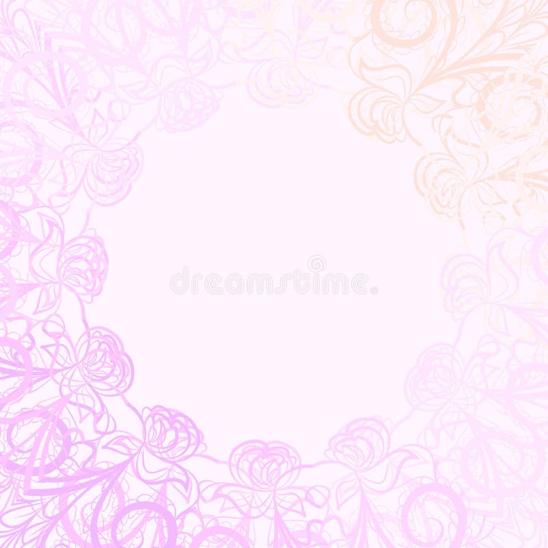 Pink round frame stock vector. Illustration of ornate - 30068216