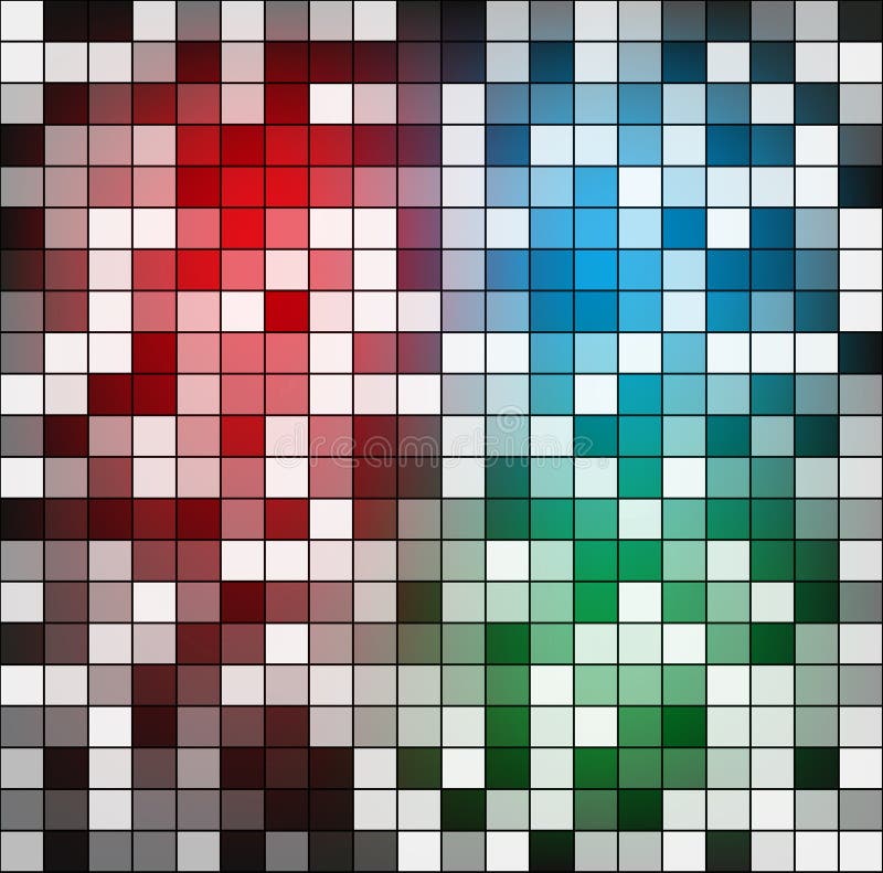 Abstract Square Pixel Mosaic Stock Vector - Illustration of decorative ...