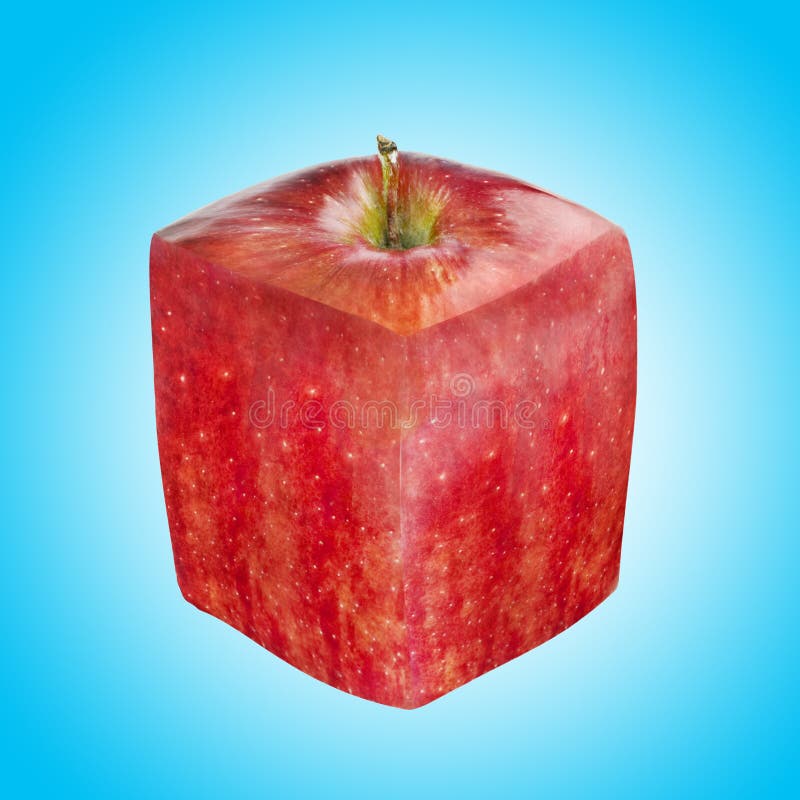 Abstract square red apple stock illustration. Illustration of concept ...