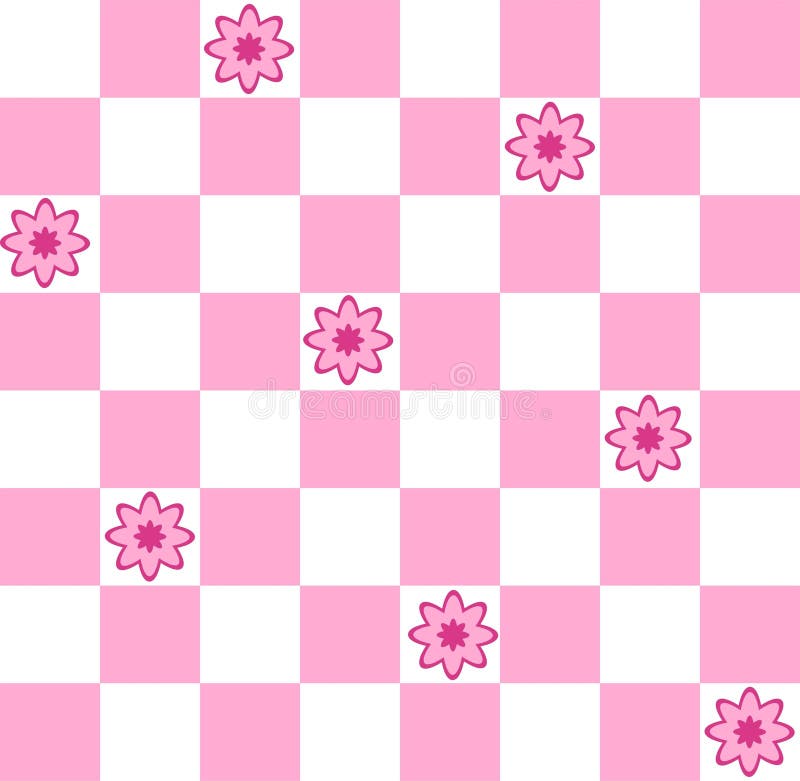 Abstract Square Seamless Pattern with Cute Chamomile Flowers. Retro ...