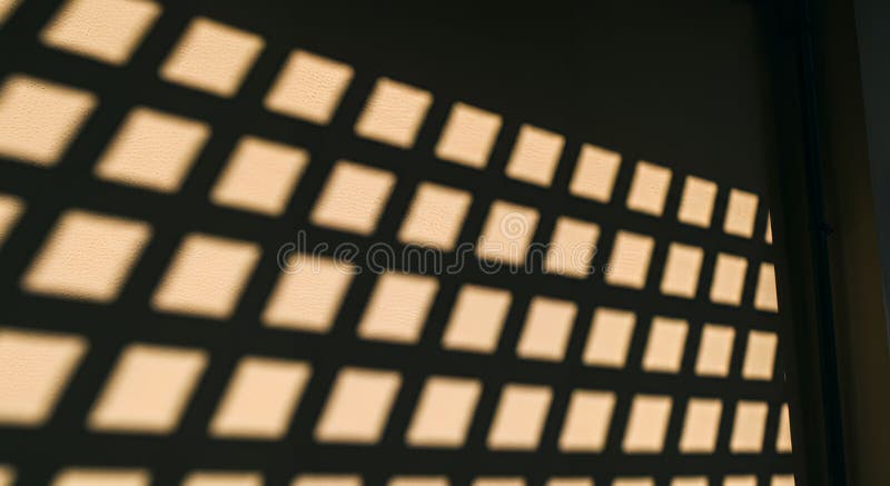 Abstract Square Shadows Wall Creating Pattern Minimalist Light Play ...