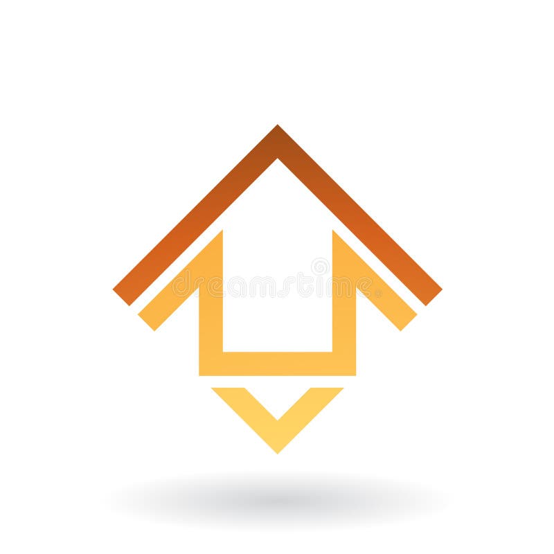 Abstract Square Shaped House Icon Stock Vector - Illustration of ...