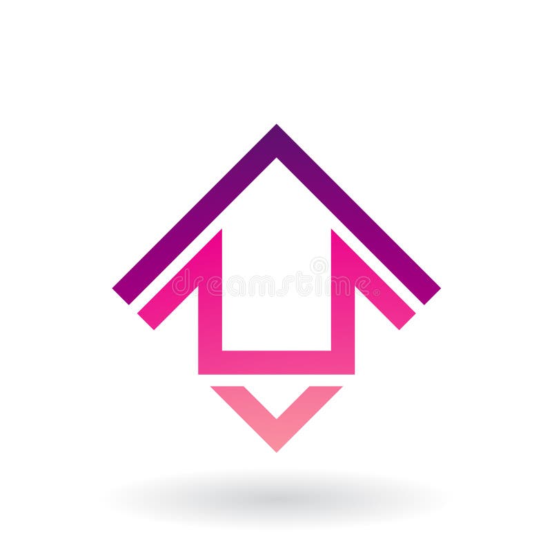 Abstract Square Shaped House Icon Stock Vector - Illustration of ...