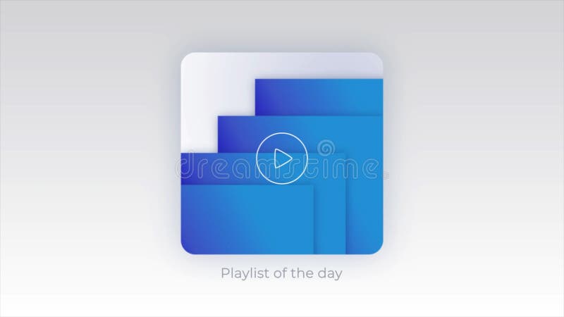 Abstract Square Shaped Icon Appear on a Screen with a Play Triangular ...