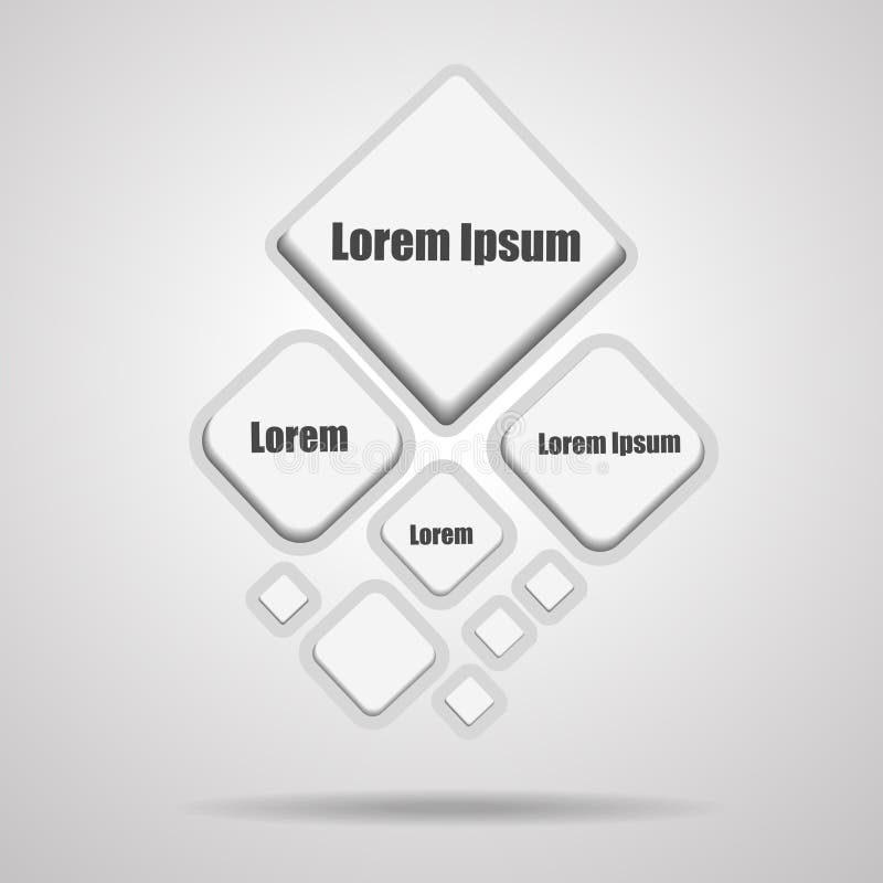 Abstract Square and Space for Text with Shadow Stock Vector ...
