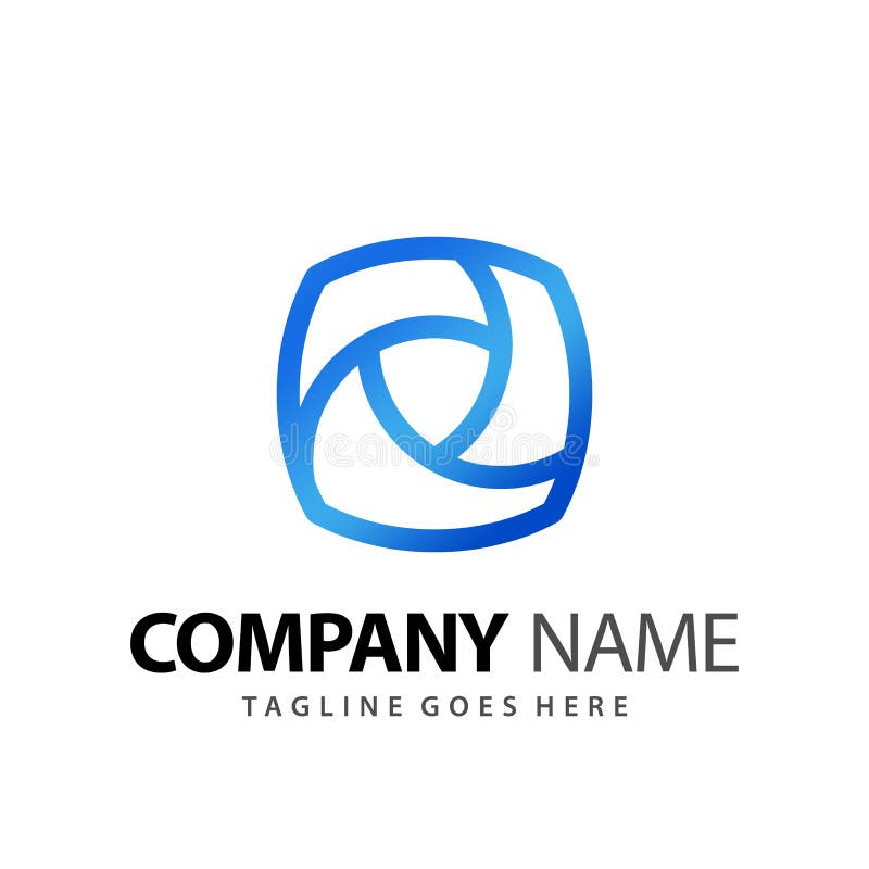 Abstract Square Square Shield Logo Design Vector Illustration Template ...