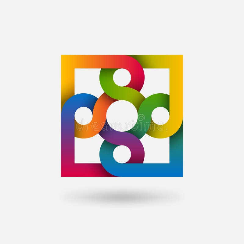 Square Symbol Isolated on White Background Stock Vector - Illustration ...