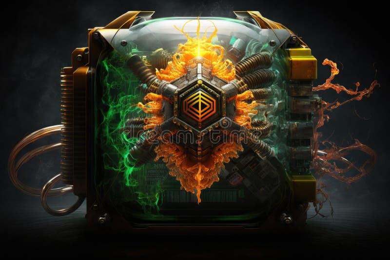 Abstract Square Technological Device from the Future Stock Illustration ...