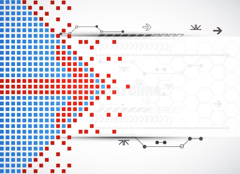 Abstract Square Technology Background. Stock Vector - Illustration of ...
