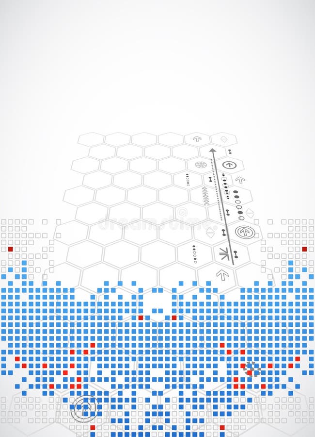 Abstract Square Technology Background. Stock Vector - Illustration of ...