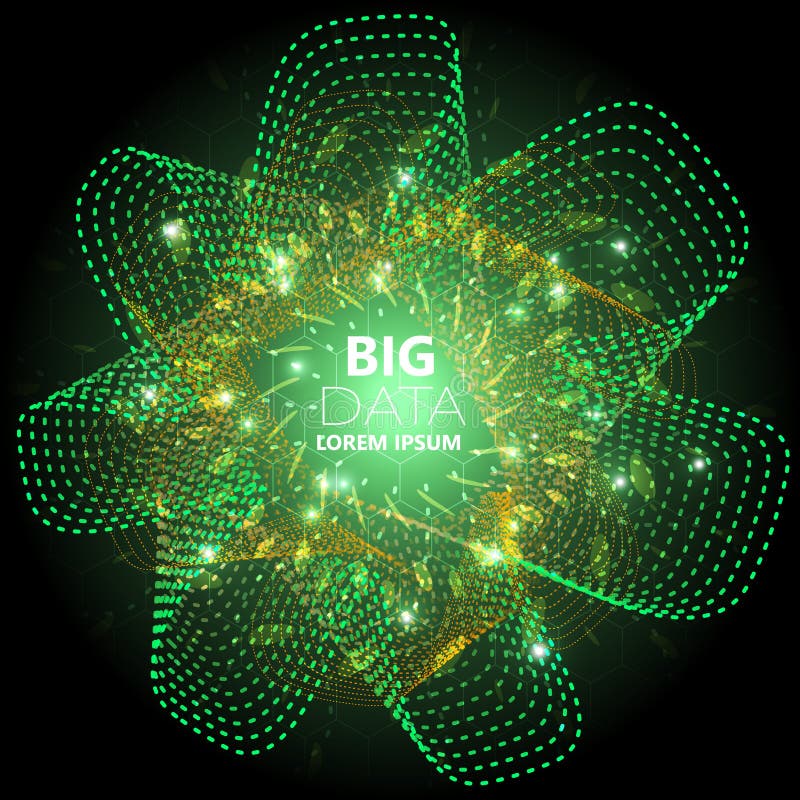 Abstract Square Technology, Big Data Background with Violet, Blue Wave ...