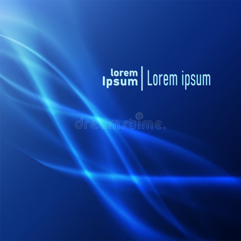 Abstract Square Template. Smoky Dark Blue Wave Flow Stock Illustration ...