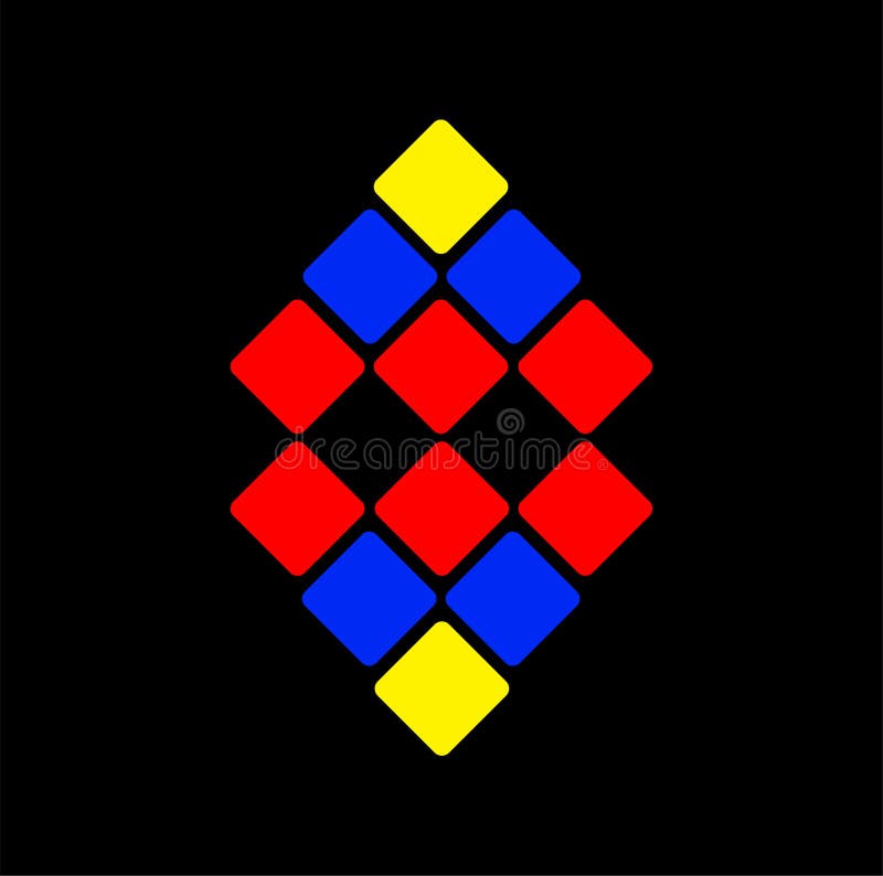 An Abstract Square Textiles Shape Vector Icon Stock Vector ...