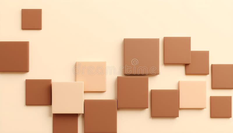 Abstract Square Tile Design in Neutral Earth Tone Colors Stock ...