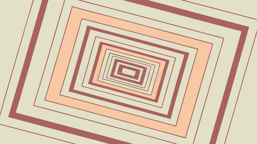 Abstract Square Tunnel Pattern. Hypnotic Geometric Optical Illusion, Vector Design Generative AI ...