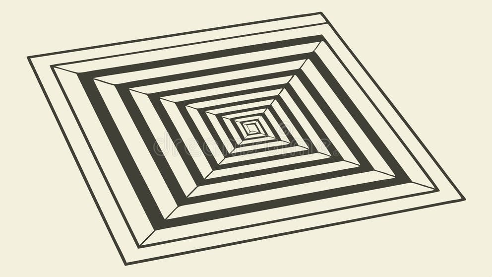 Abstract Square Vortex Geometric Pattern, Vector Design Generative AI ...