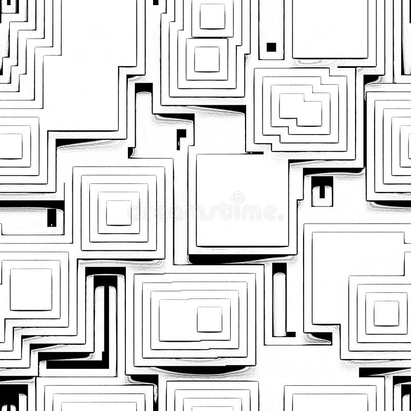 Black Doodle Pattern Squares Stock Illustrations – 1,710 Black Doodle ...