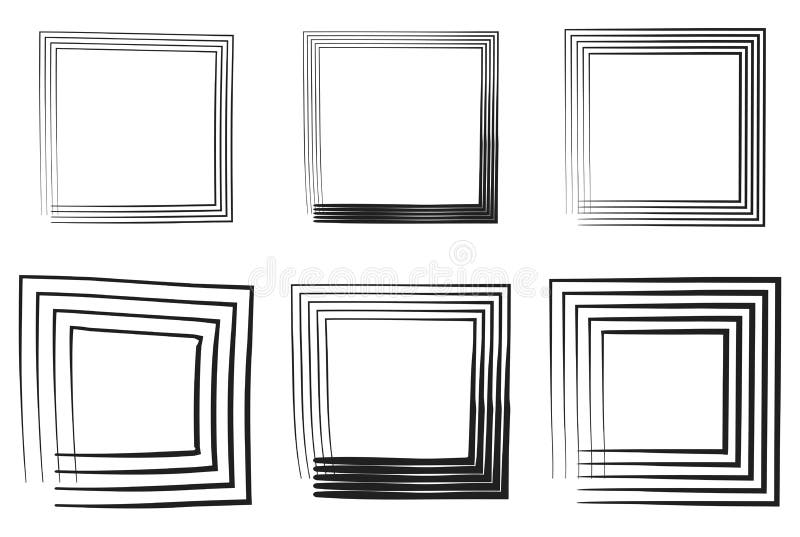 Abstract Squares Graphics. Vector Squares Element Set Stock Vector ...