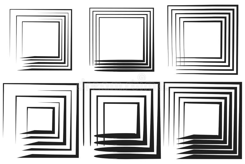 Abstract Squares Graphics. Vector Squares Element Set Stock Vector ...