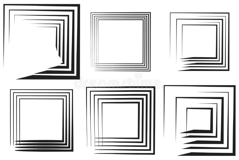 Abstract Squares Graphics. Vector Squares Element Set Stock Vector ...