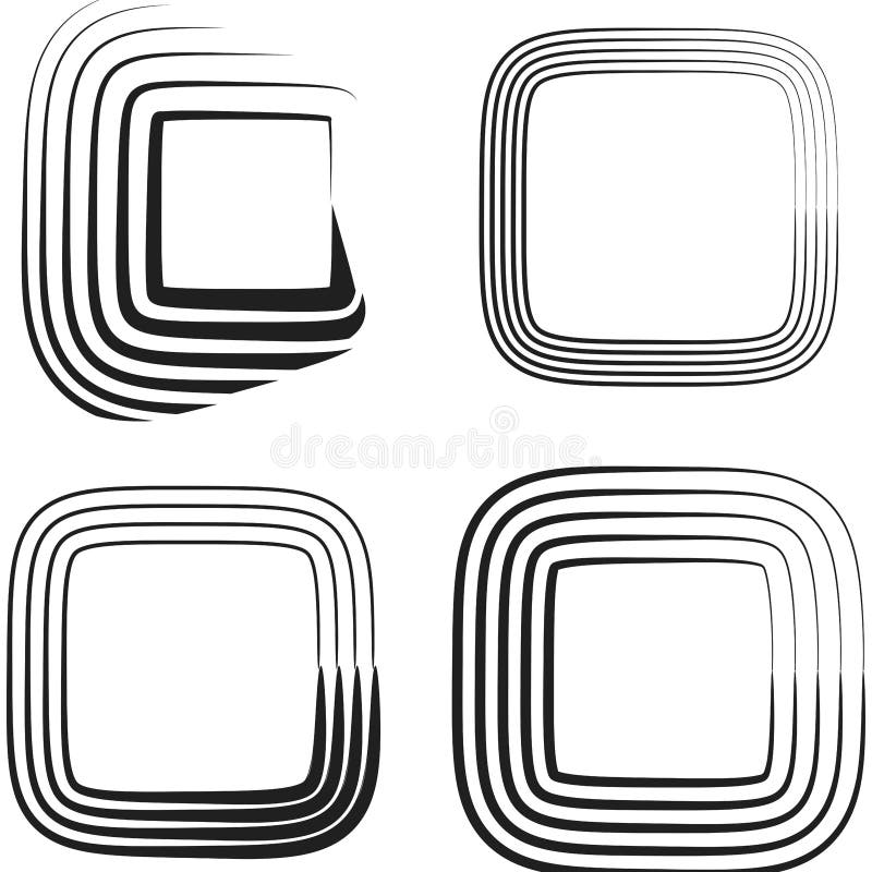 Abstract Squares Graphics. Vector Squares Element Set Stock Vector ...
