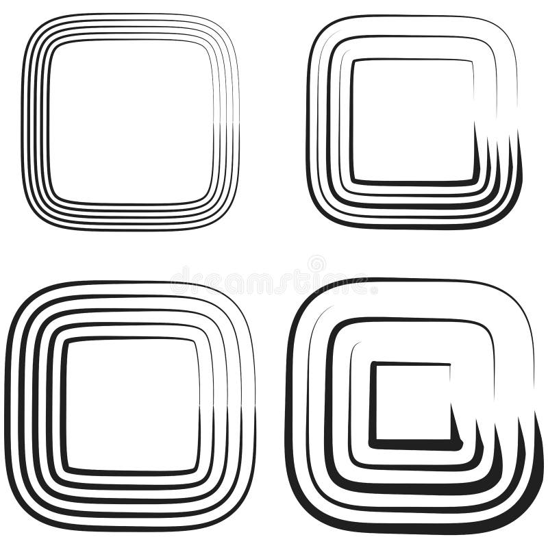 Abstract Squares Graphics. Vector Squares Element Set Stock Vector ...