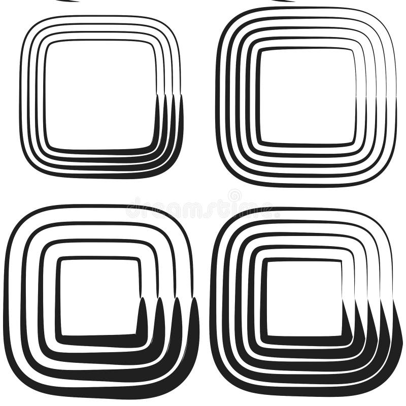 Abstract Squares Graphics. Vector Squares Element Set Stock Vector ...