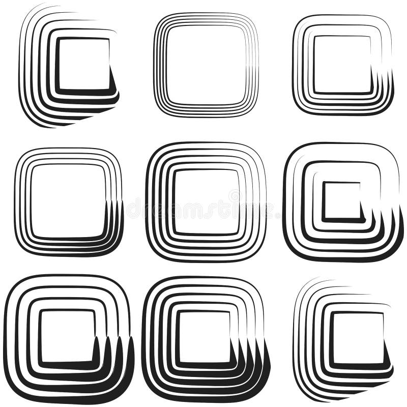 Abstract Squares Graphics. Vector Squares Element Set Stock Vector ...