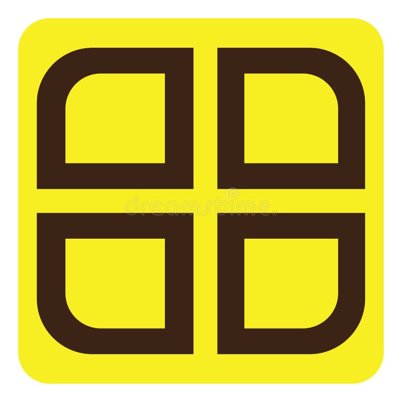 Abstract squares, icon stock vector. Illustration of simple - 258924982