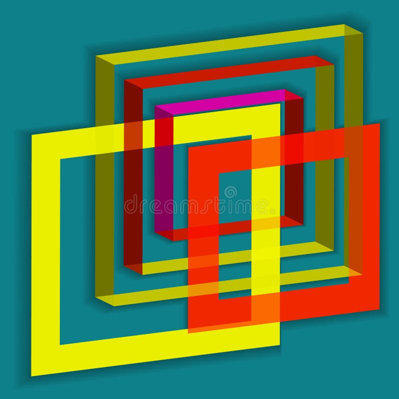 Retro Cool Colors Squares (Vec Stock Vector - Illustration of lounge ...