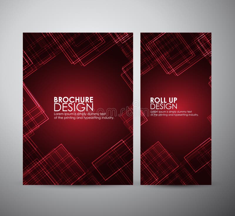 Abstract Squares Pattern. Brochure Business Design Template or Roll Up ...