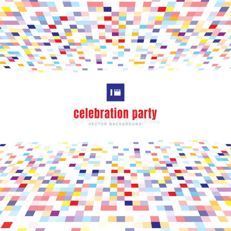 Abstract Squares Pattern Perspective Colorful Color Celebration Party ...