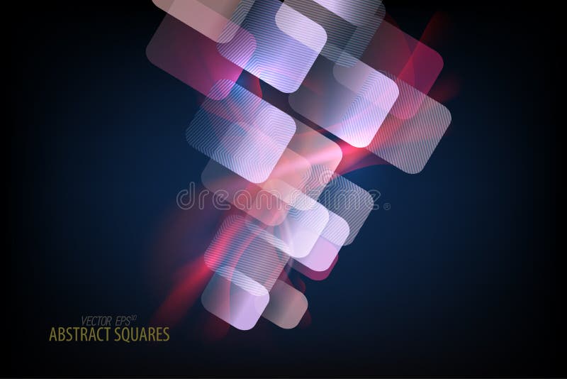 Abstract Squares Translucent Color Shape Stock Vector - Illustration of ...