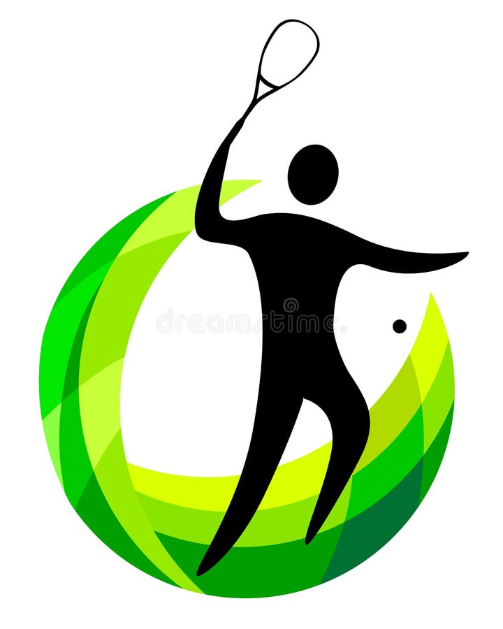 Abstract Squash Player Graphic in Vector Quality. Stock Vector ...