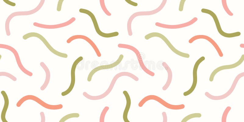 Abstract Squiggle Pattern Background Border. Fun Modern Boho Design ...