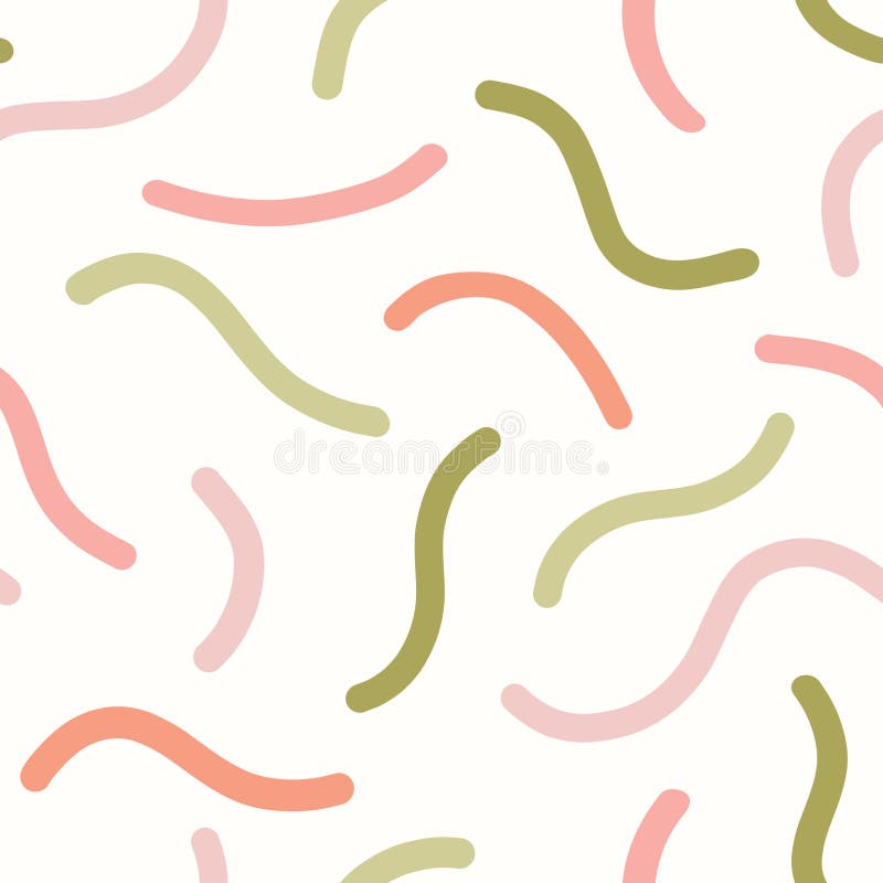 Abstract Squiggle Pattern Background Border. Fun Modern Boho Design ...