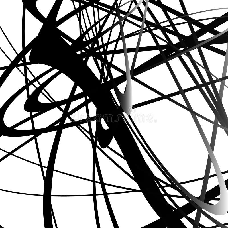 Abstract Squiggle, Squiggly, Curvy Lines. Monochrome Geometric P Stock ...